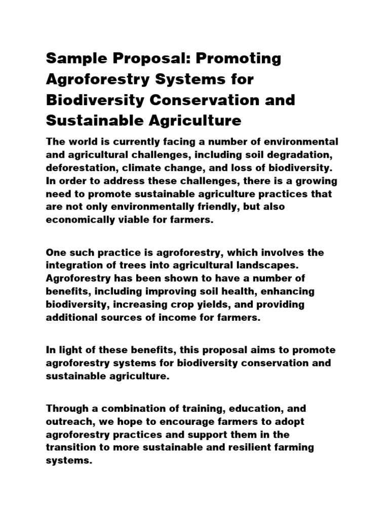 Sample Proposal Climate | Download Free PDF | Sustainable Agriculture ...