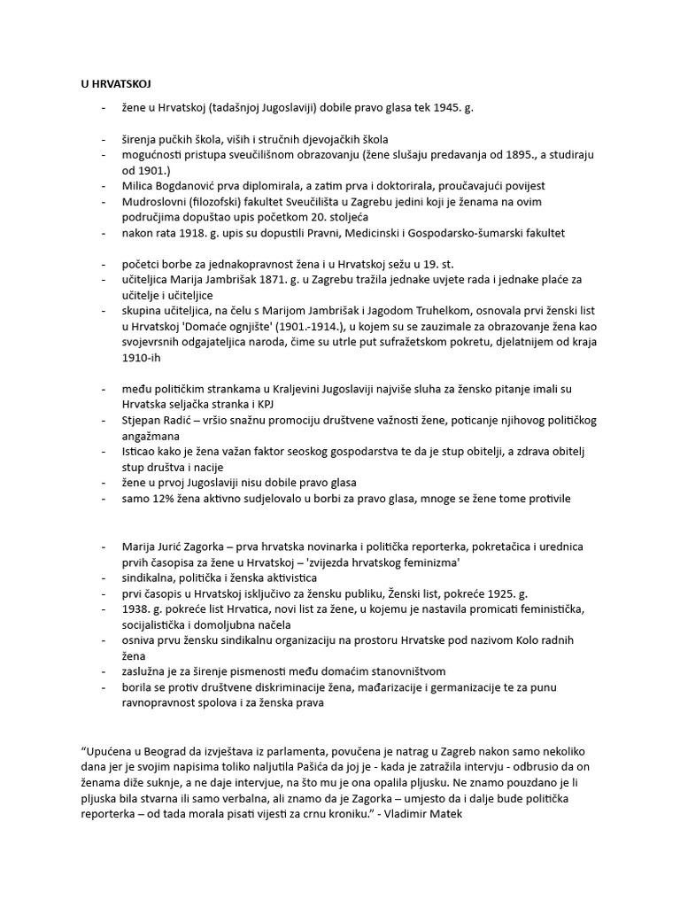 položaj žena u međuratnom razdoblju | PDF