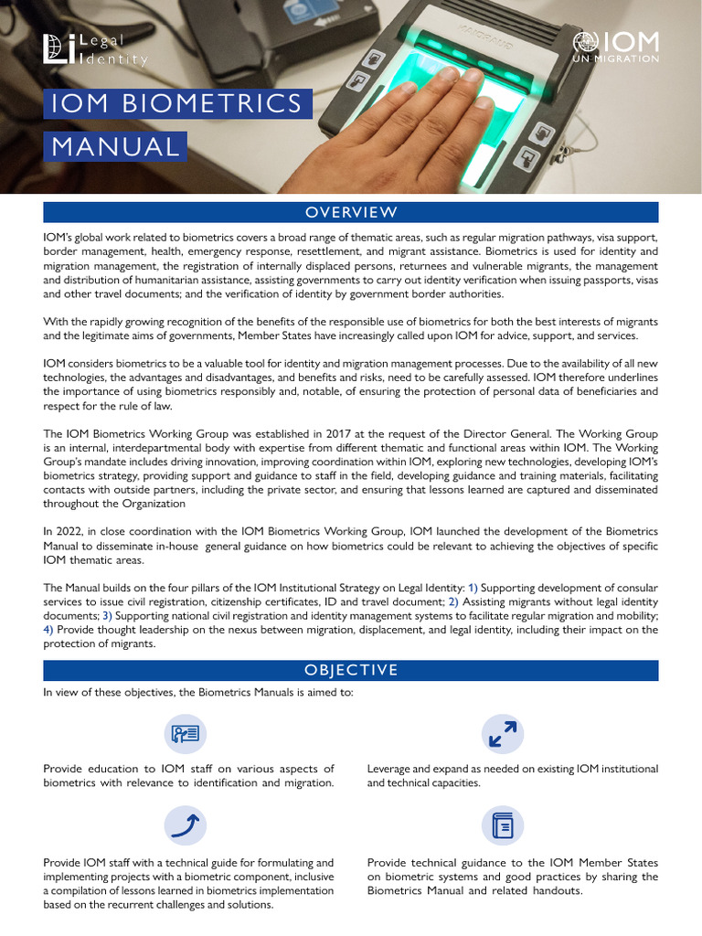 Biometrics Manual Brochure 3 | Download Free PDF | International ...