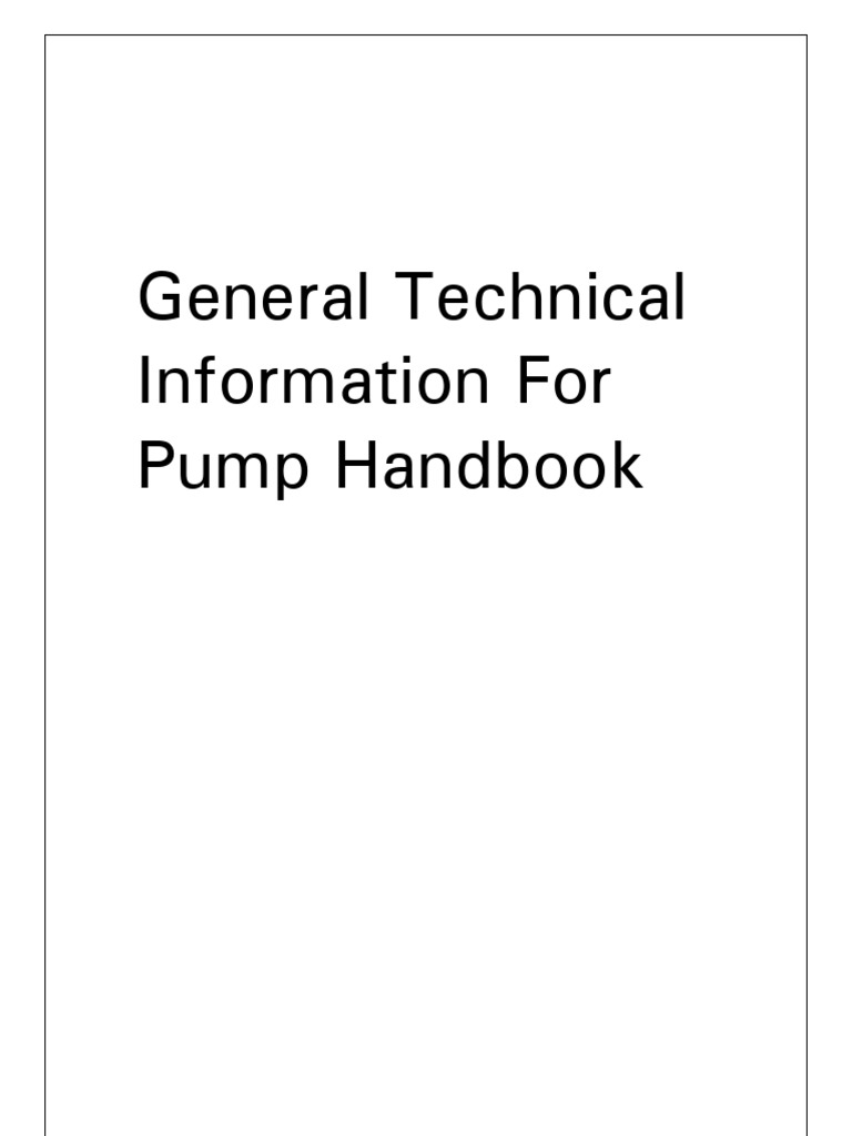 0-GIT-Pump Handbook | PDF | Pump | Pressure