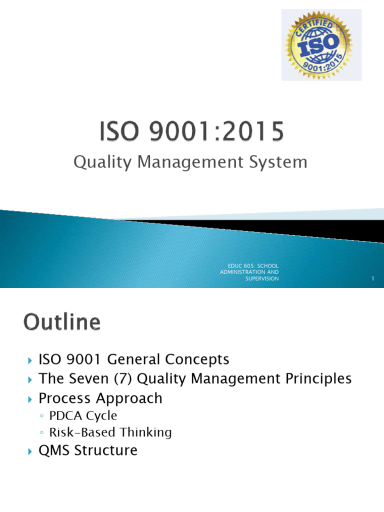 ISO 9001 2015 Awareness Training | PDF | Iso 9000 | Quality Management ...