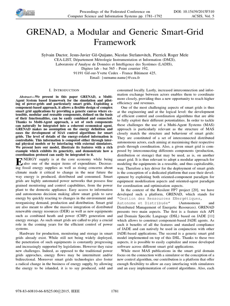 GRENAD | PDF | Smart Grid | Simulation