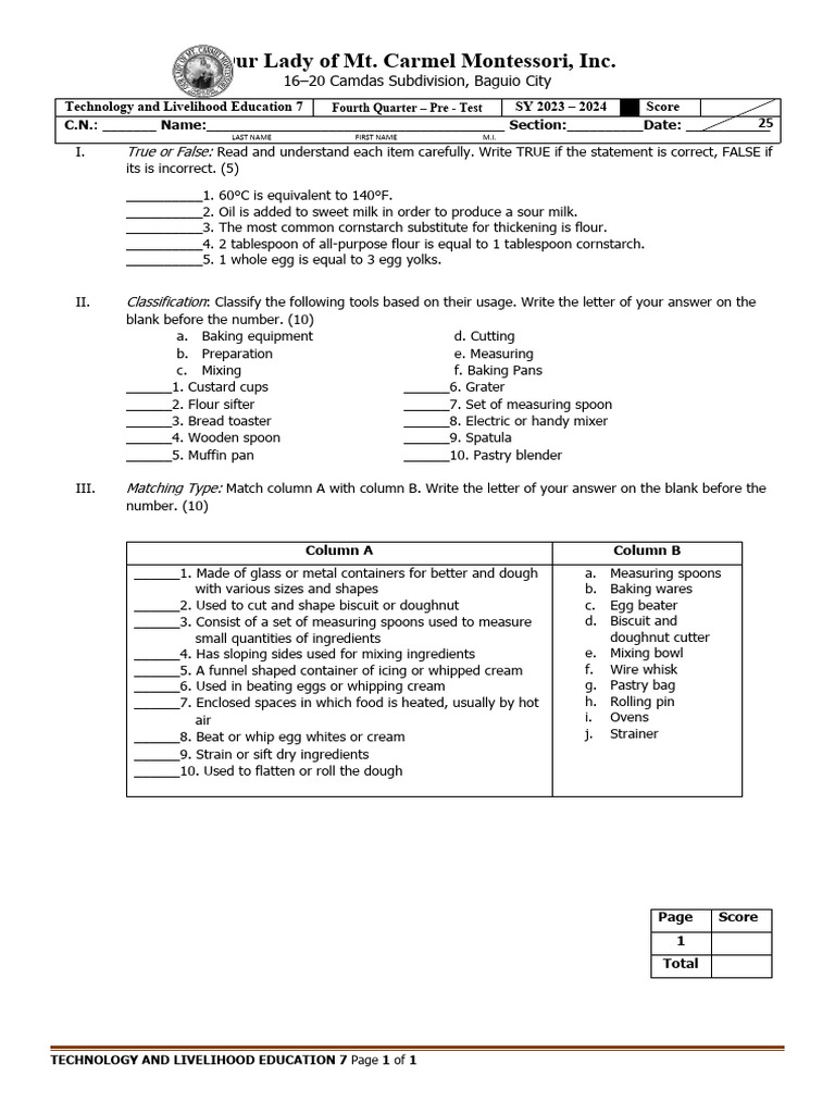 Tle 7 | Download Free PDF | Baking | Spoon