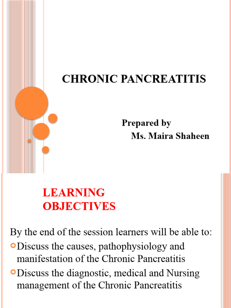 Understanding Chronic Pancreatitis Management | PDF | Pancreas ...