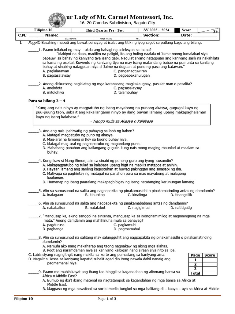 Filipino 10 Genyo | PDF