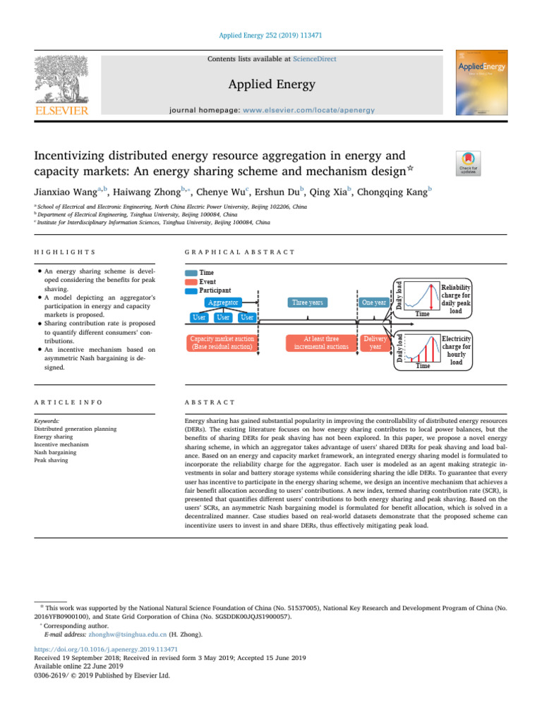 Incentivizing Distributed Energy Resource Aggregation in Energy and Capacity Markets An Energy ...