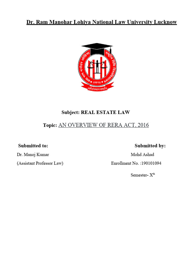 Project Real Estate Law | PDF