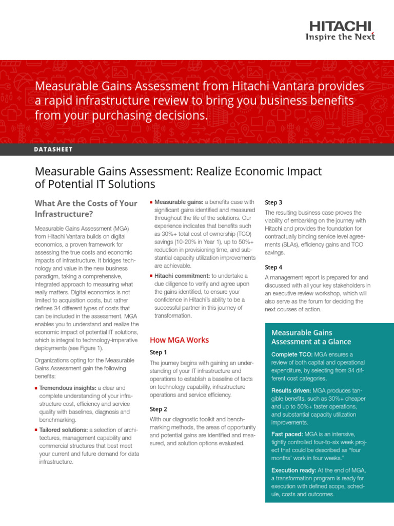 Measurable Gains Assessment Datasheet | PDF | Capital Expenditure ...