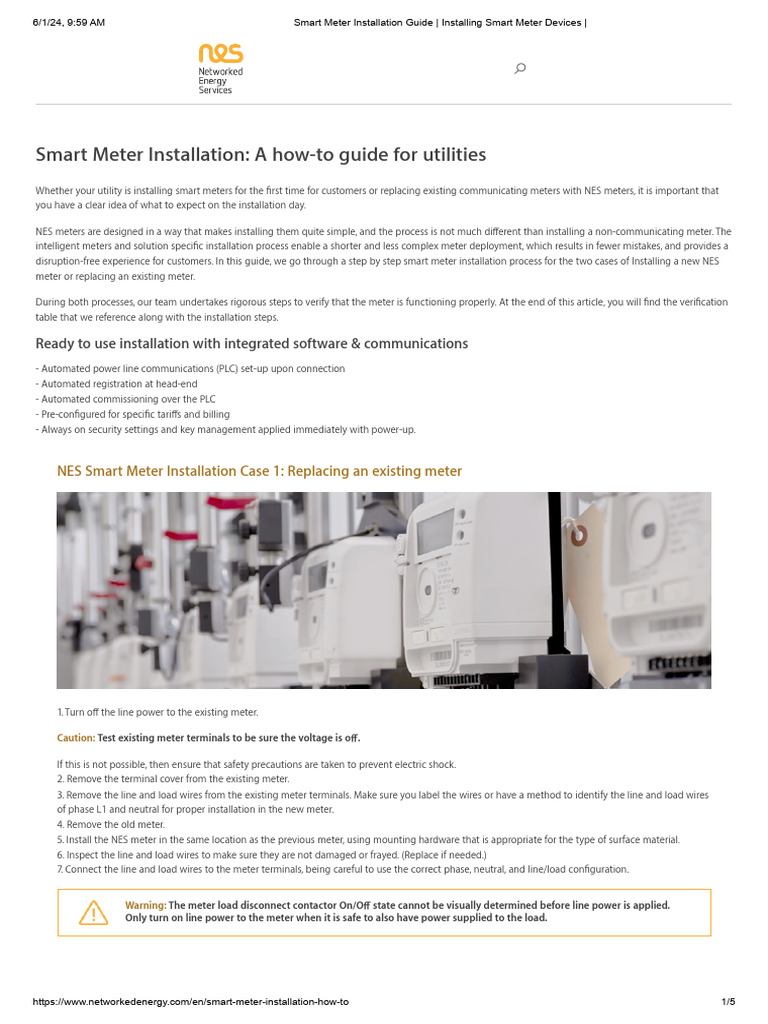 Smart Meter Installation Guide - Installing Smart Meter Devices | PDF | Electrical Engineering ...