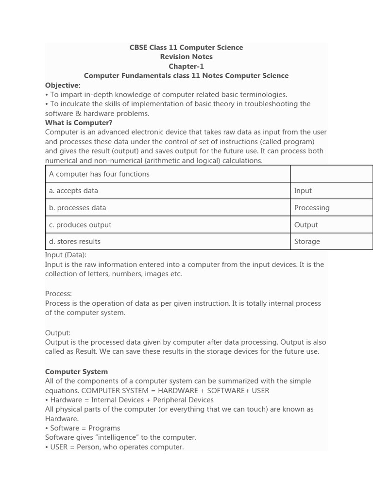 11 Notes Ch 1 Pdf Random Access Memory Operating System 5136