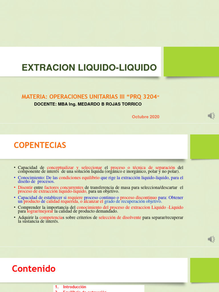 Extracion Liquido-Liquido MBRT2 | PDF | Química | Química Física