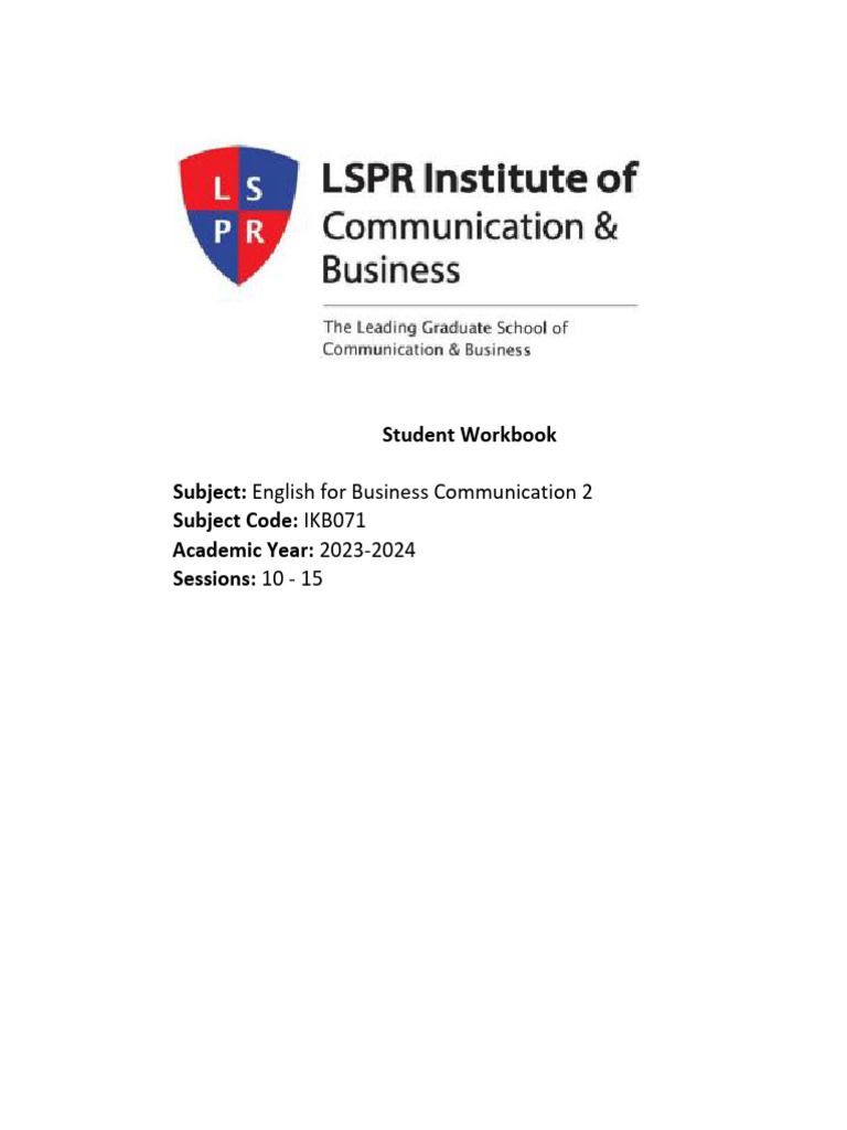 English Business Communication Workbook | PDF | Retail | Supermarket
