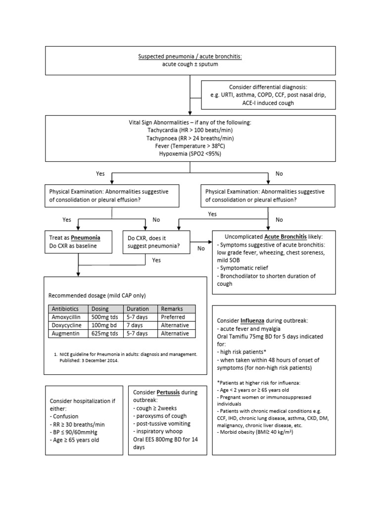 Acute Bronchitis and Pneumonia Management Outpatient | PDF | Bronchitis | Respiratory System
