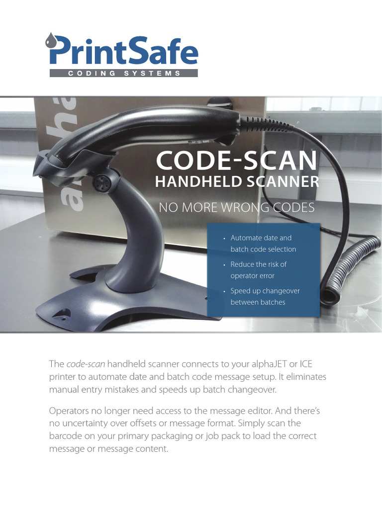 Code-Scan Handheld-Scanner PrintSafe | PDF | Image Scanner | Barcode