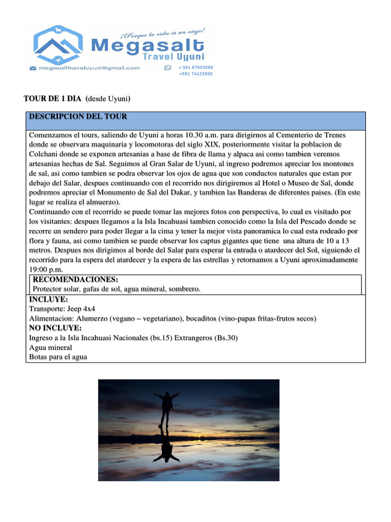 Aventura de un Día en Uyuni | PDF