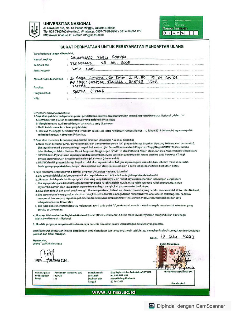 SpernyataanFadliRyanda 3 Compressed | PDF