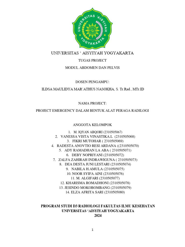 Project Alat Peraga Radiologi - b2 | PDF