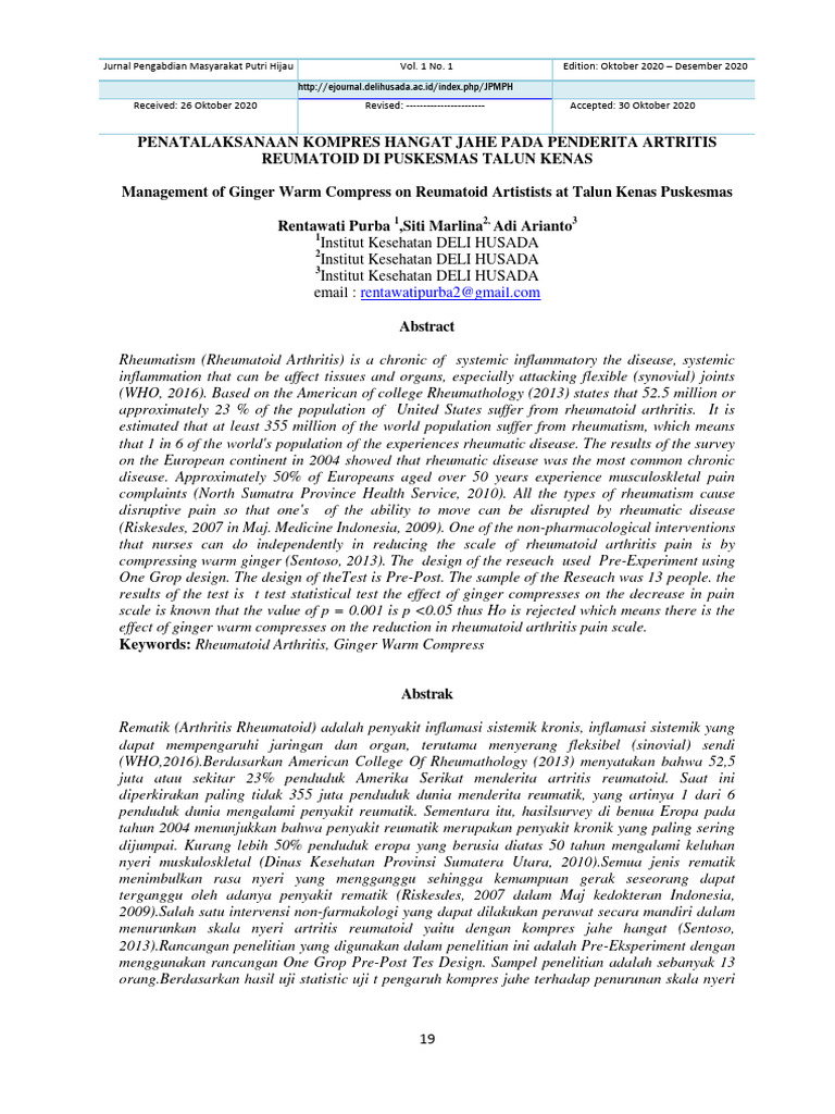 Jurnal Kompres Jahe | PDF