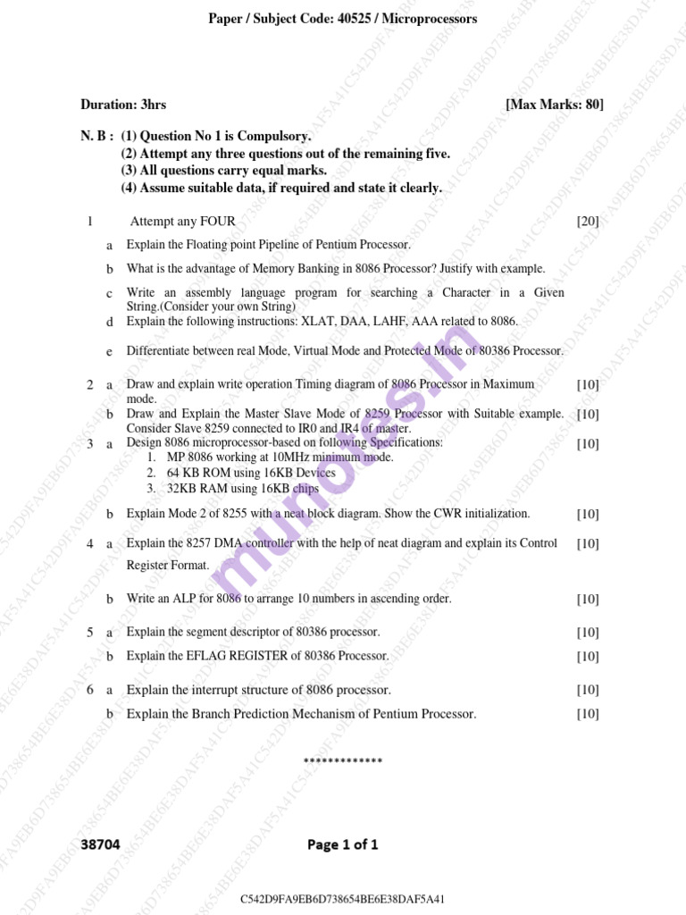 10038704 Microprocessors | Download Free PDF | Computer Science | Computing