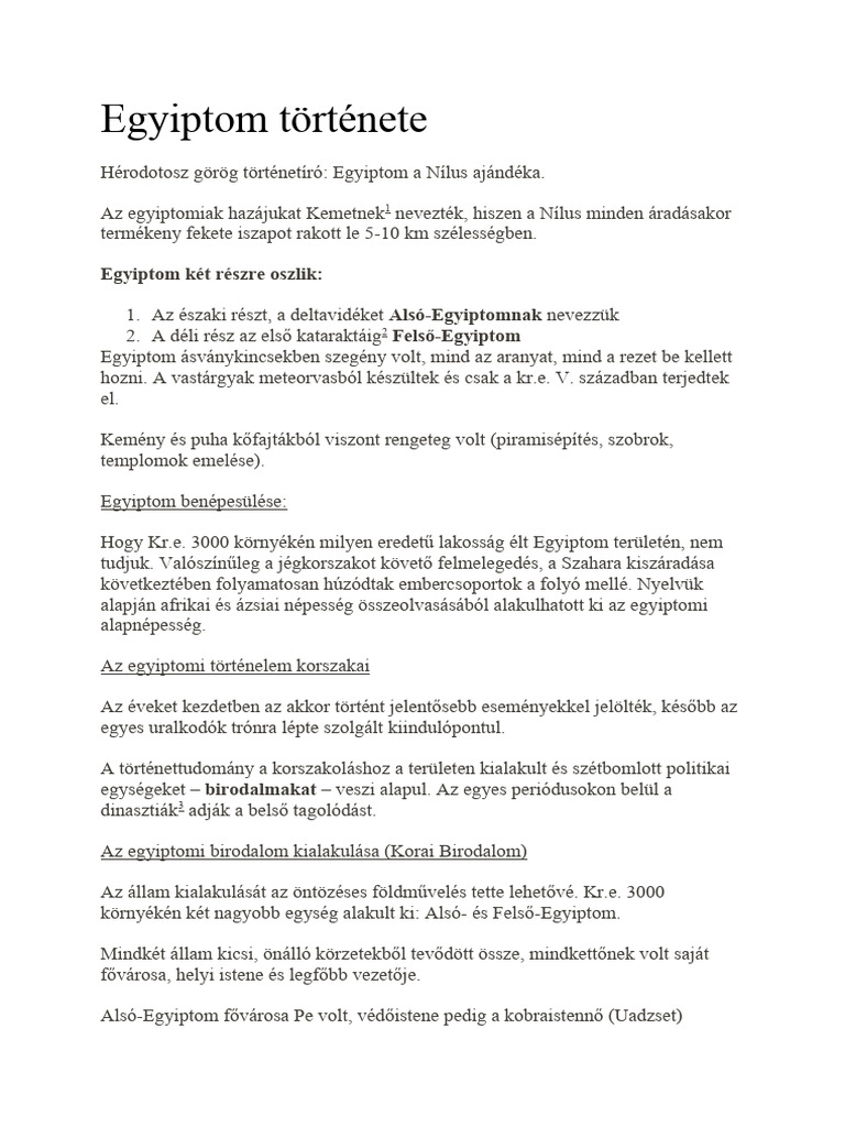 Egyiptom Története | PDF