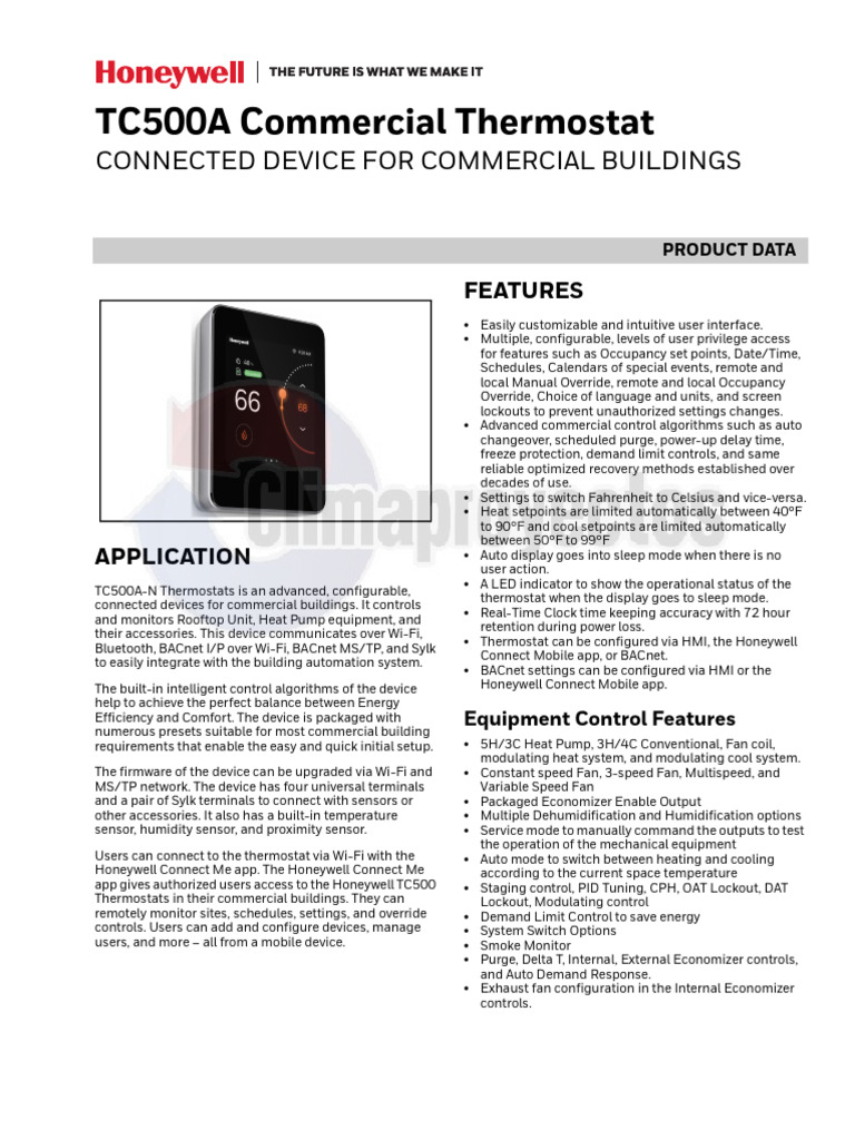 FICHA-TECNICA-TC500-CP | PDF | Thermostat | Electromagnetic Interference