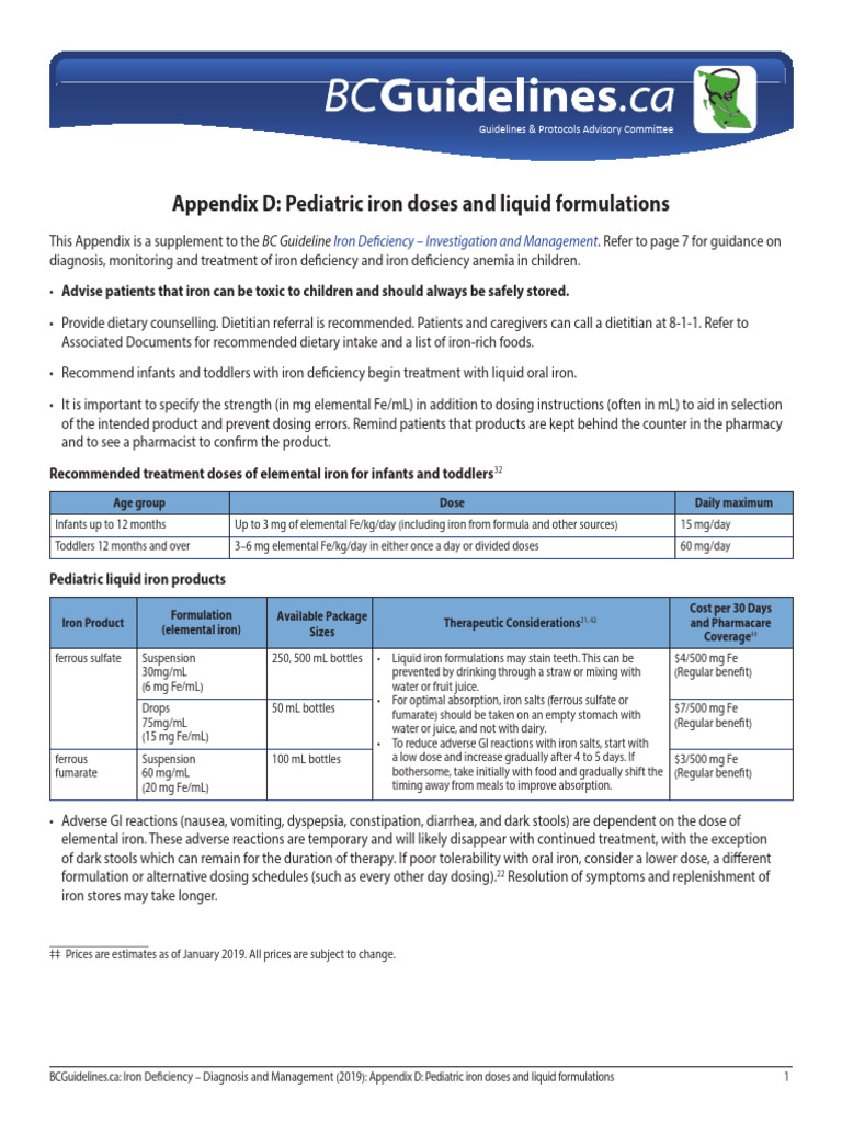 Iron Deficiency Appendix d | PDF | Iron | Clinical Medicine