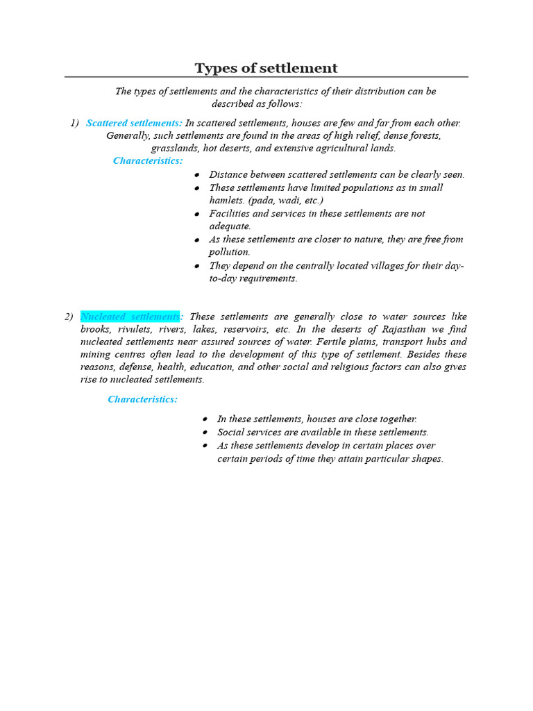 Types of Settlement | PDF