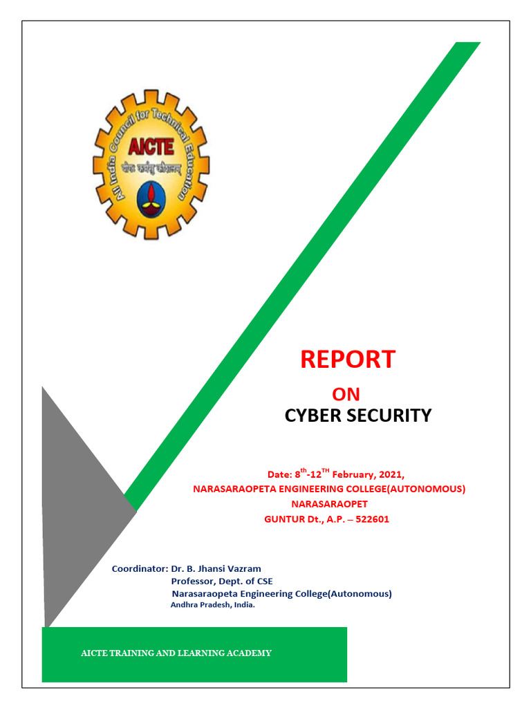 ATAL FDP On Cyber Security REPORT Final | PDF | Cisco Certifications | Computing