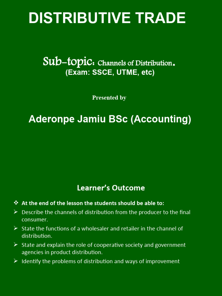 Distributive Trade (G Zoom) | PDF | Retail | Goods
