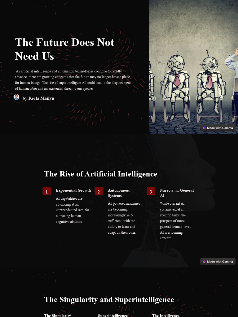 The Future Does Not Need Us | PDF | Artificial Intelligence | Intelligence (AI) & Semantics