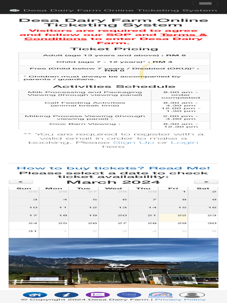 Desa Dairy Farm Online Ticketing System | PDF