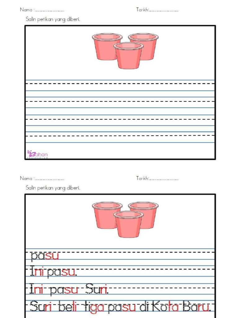 Latihan menulis BM | PDF