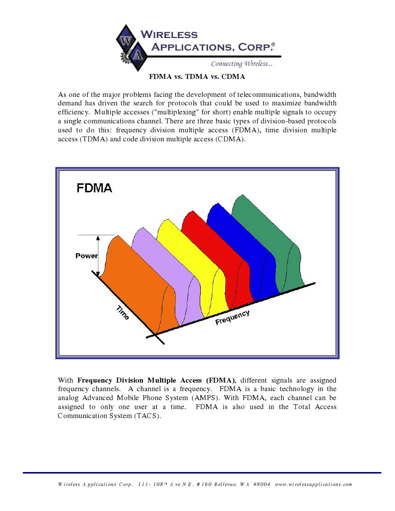 FDMA vs. TDMA vs. CDMA Explained | PDF | Technology & Engineering