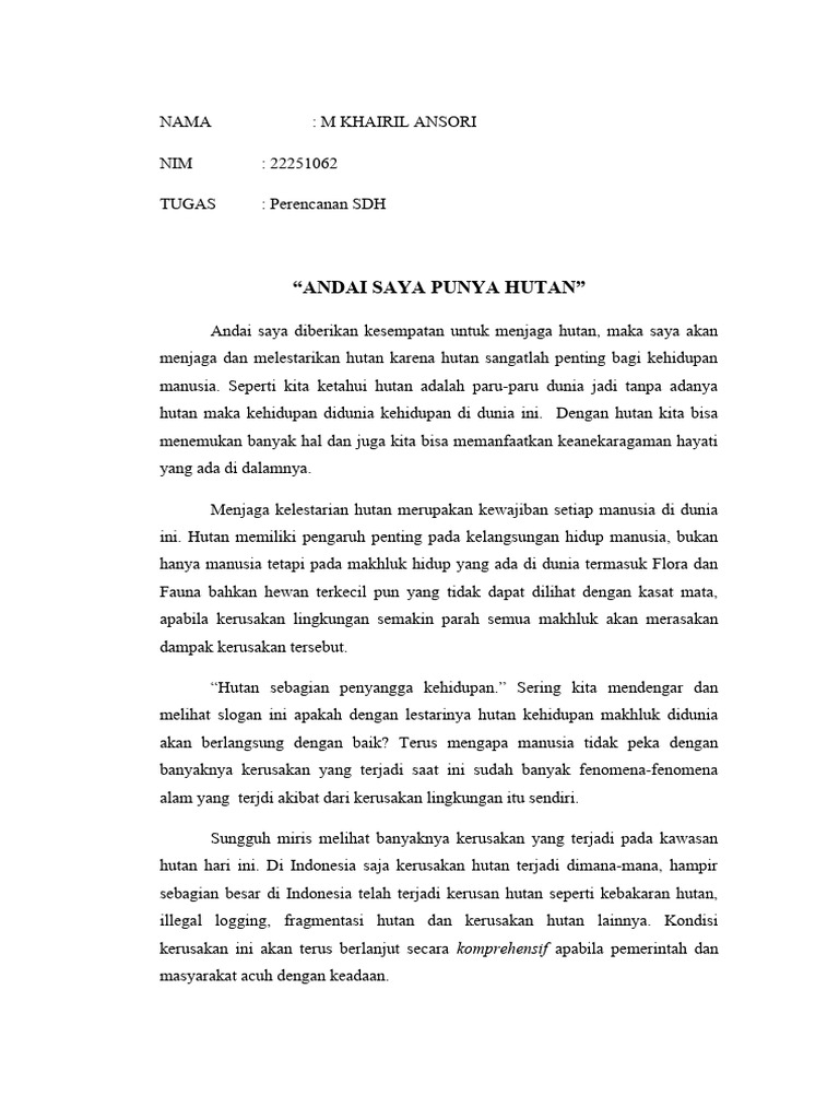 Andai Saya Punya Hutan | PDF