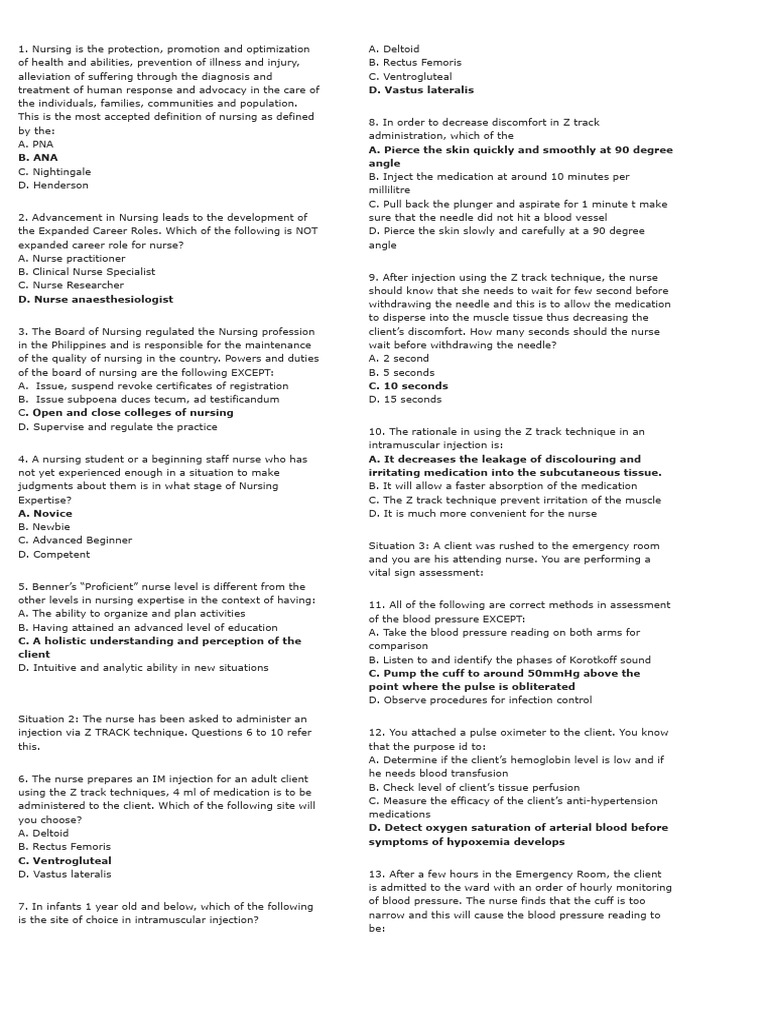 NP1 Fundamental of Nursing | PDF | Pituitary Gland | Stroke