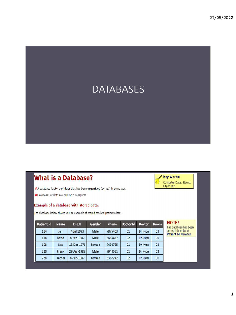 Databases Part1 | PDF