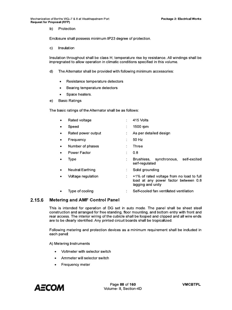 VCB Panel Specification | PDF