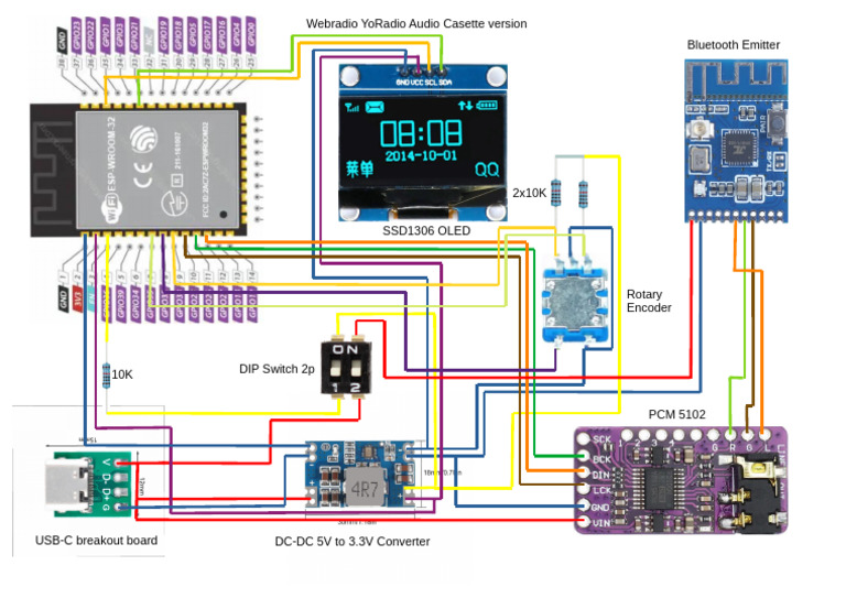 YORadio ESP32 Schematic Casette Version | PDF
