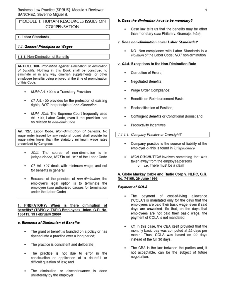 Module1 Spbus Sev | PDF | Cost Of Living | Employment