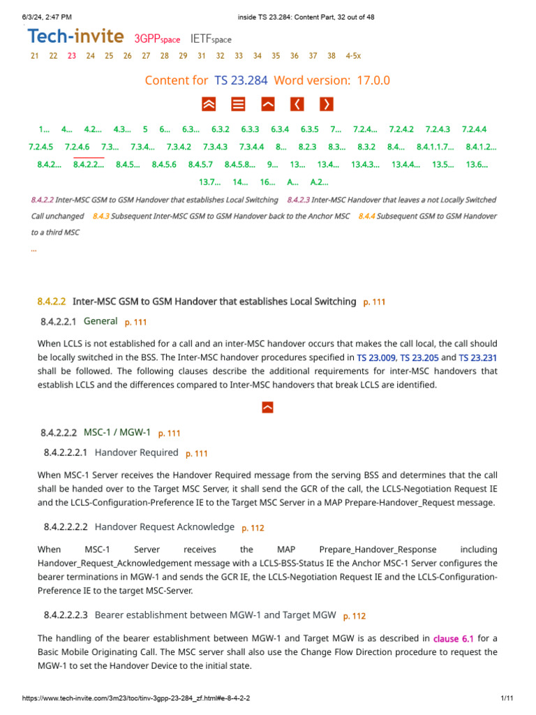 Handover Inside Ts 23.284 | PDF | Network Architecture | Computer Science