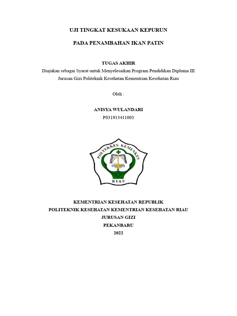 Uji Tingkat Kesukaan Kepurun | PDF