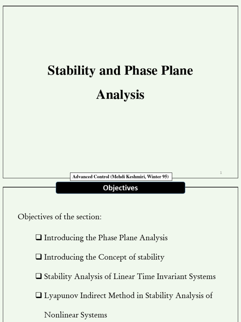 Phase Plane Analysis | Download Free PDF | Stability Theory | Eigenvalues And Eigenvectors