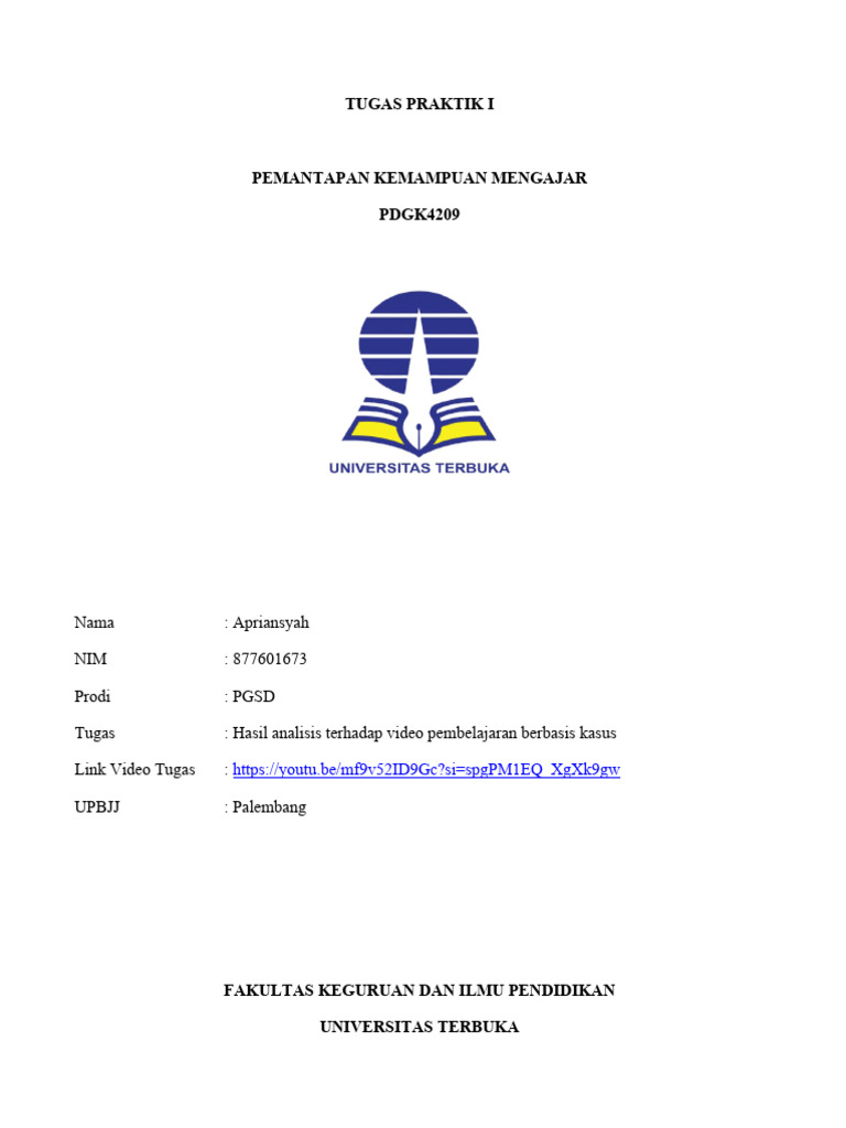 Tugas Praktek 1 | PDF