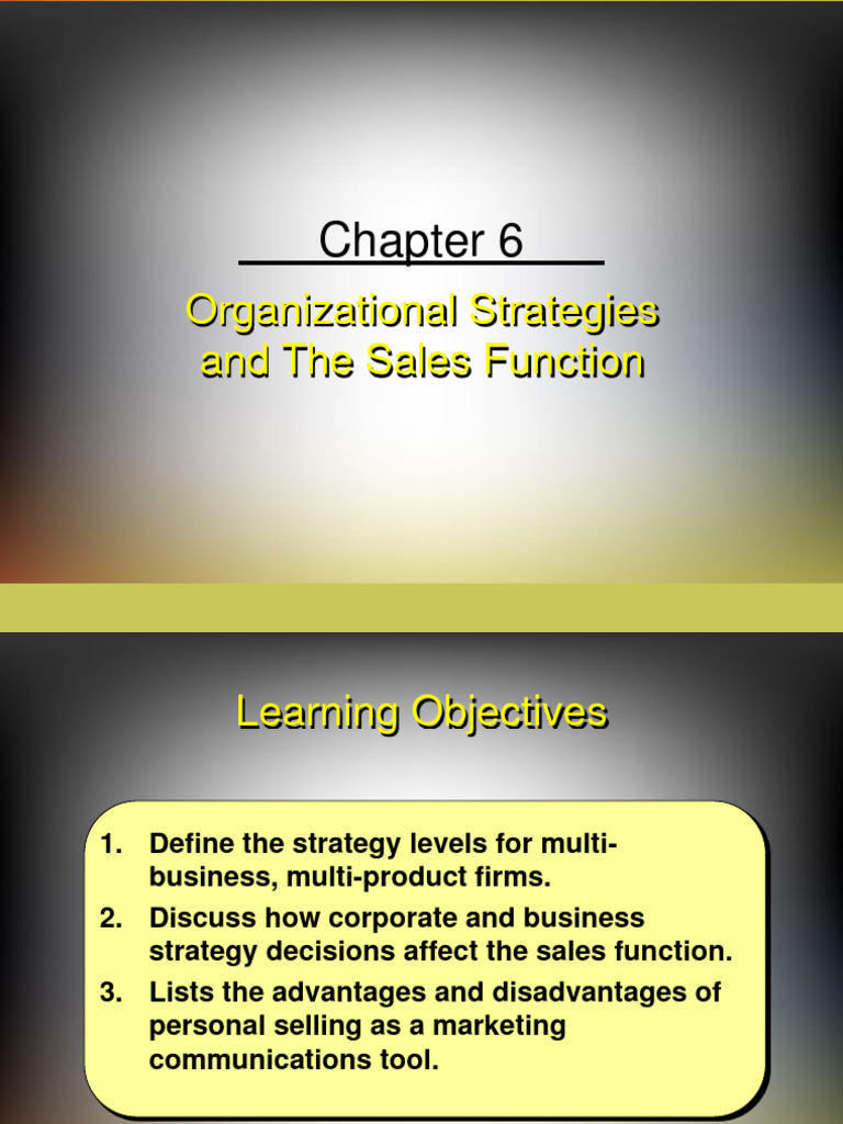 Sales Chapter 6 | PDF | Sales | Marketing