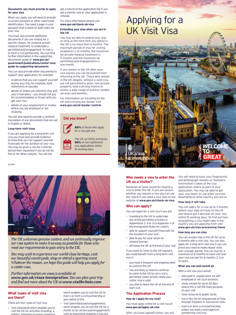 Applying For A Uk Visit Visa | PDF | Travel Visa | Government And Personhood