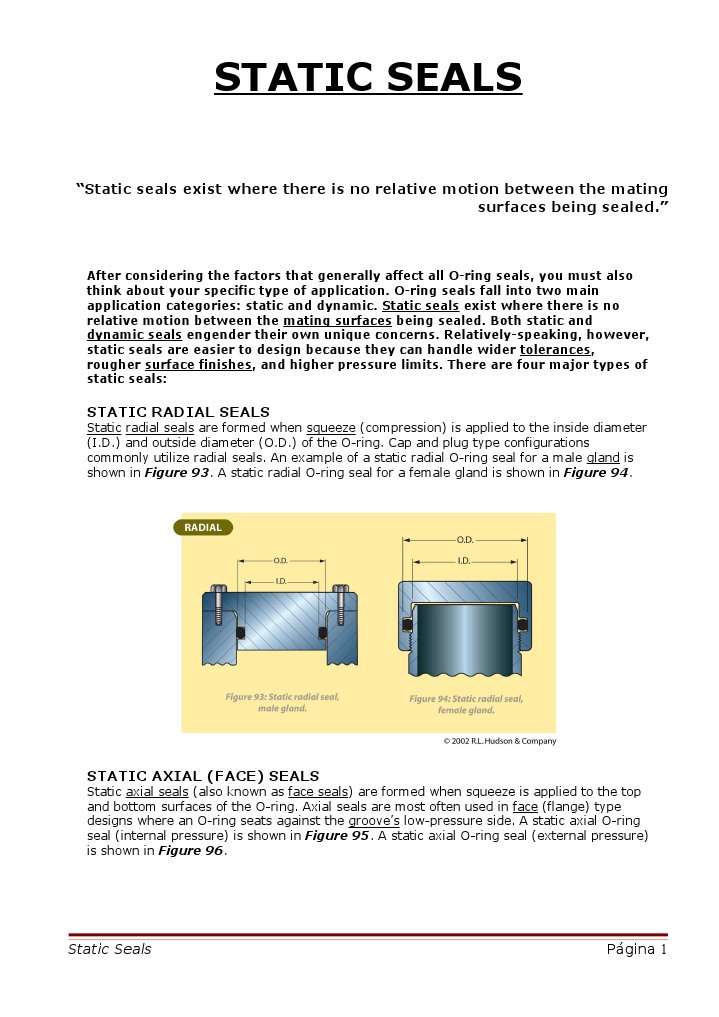 Overview of Static Seal Types | PDF | Technology & Engineering