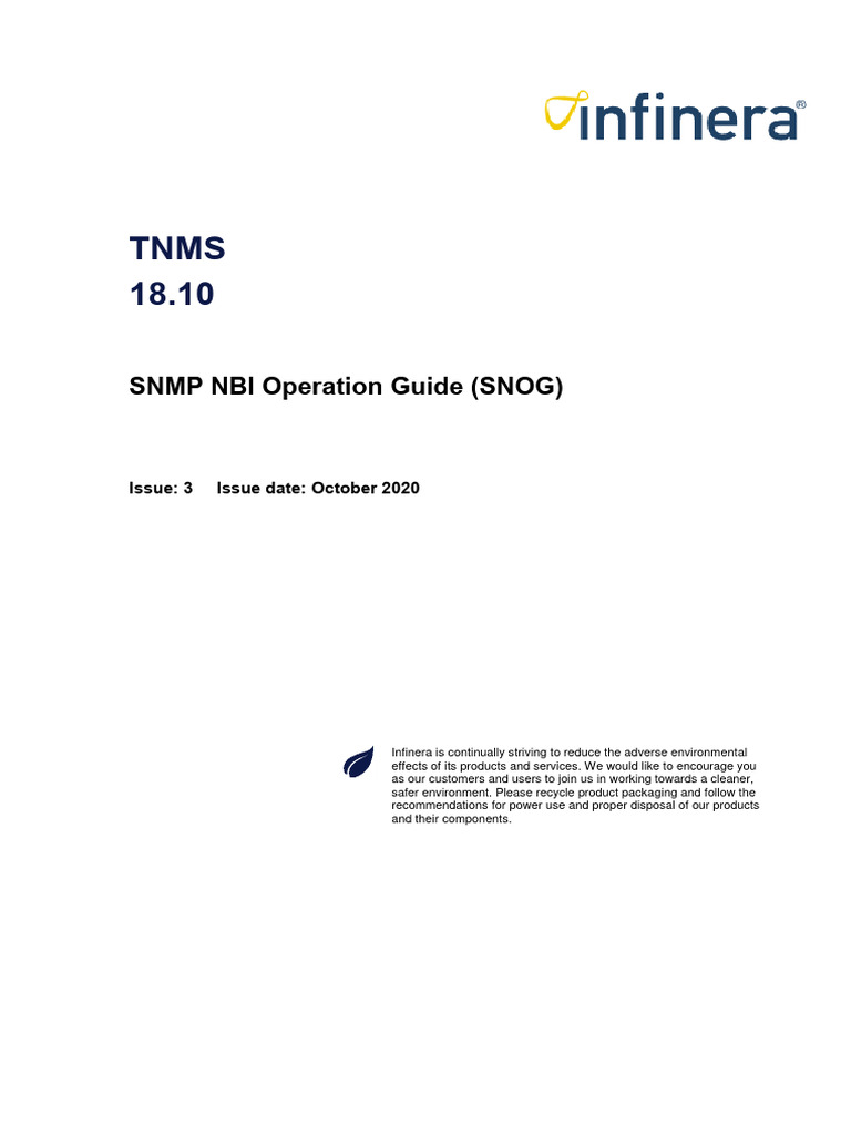 TNMS SNMP NBI - Operation Guide | PDF | Ip Address | I Pv6