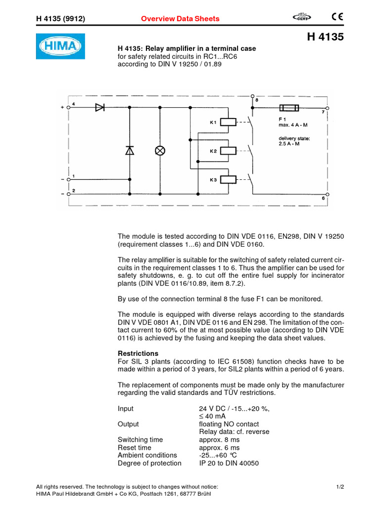 H 4135 - Relay Amplifier | Download Free PDF | Relay | Amplifier