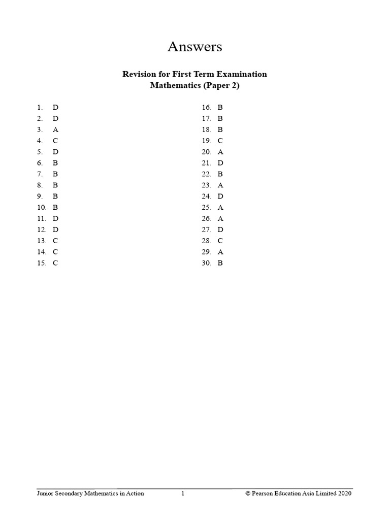 Math Answer | PDF | Mathematics