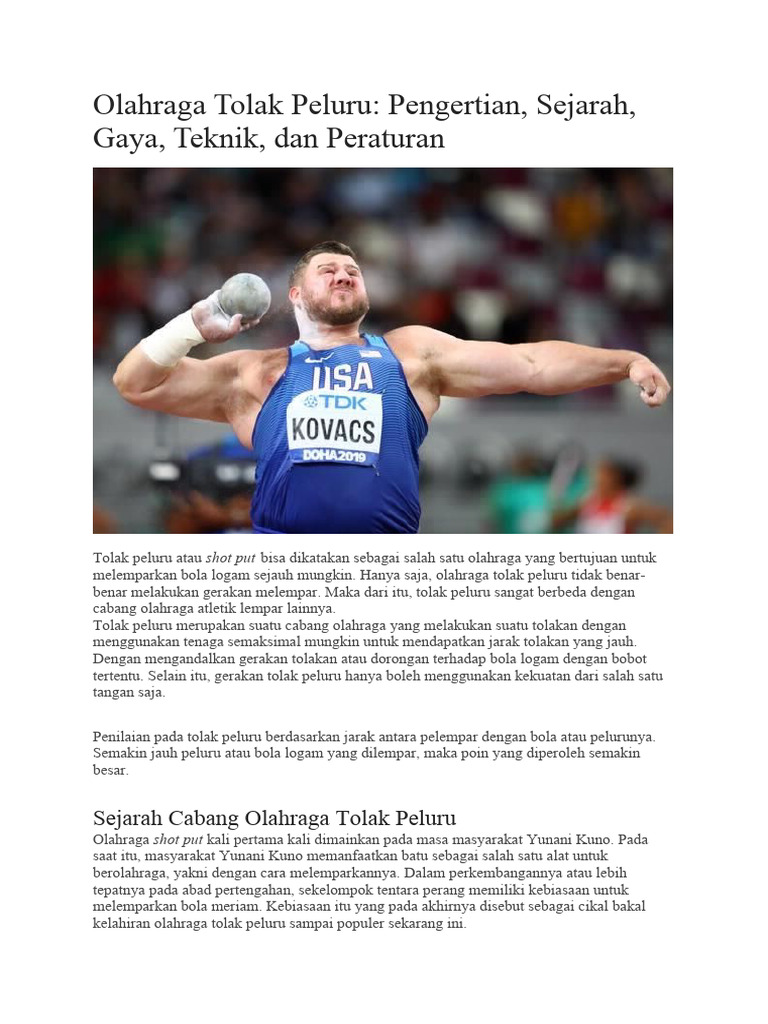 Olahraga Tolak Peluru | PDF